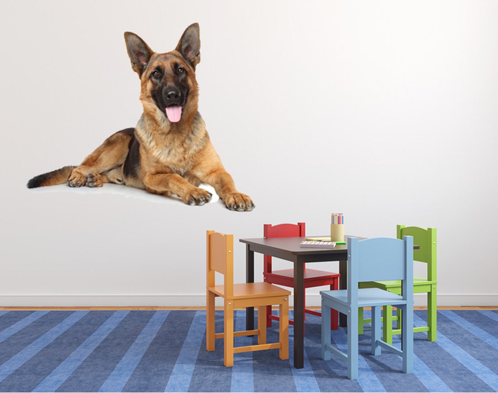 German Shepherd Dog Wall Decal Nursery Decor, Dog Wall Sticker ...