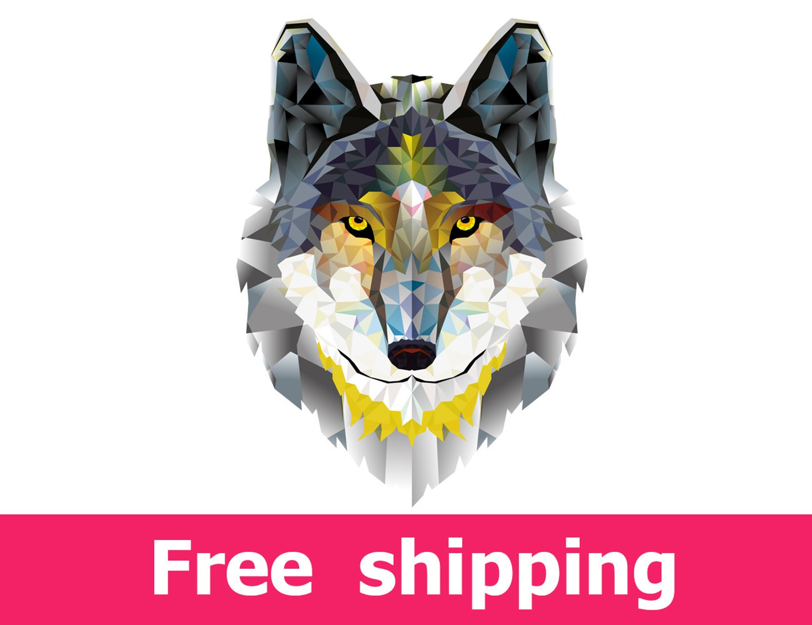 Geometric Wall Decal Wolf Geometric Decal Fox Geometric Home - Etsy