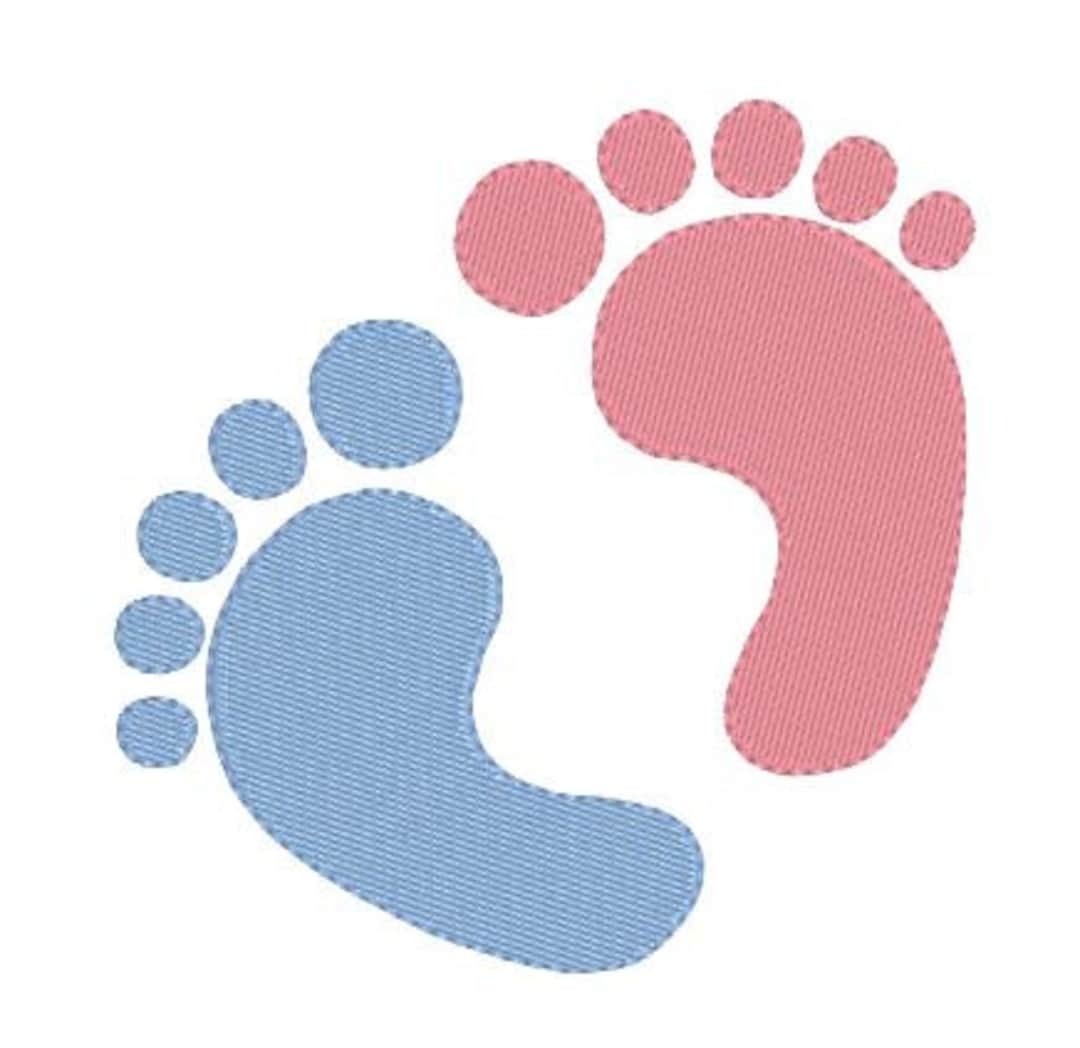 Embroidery Design Newborn Baby Footprint Feet Filled Design Instant ...