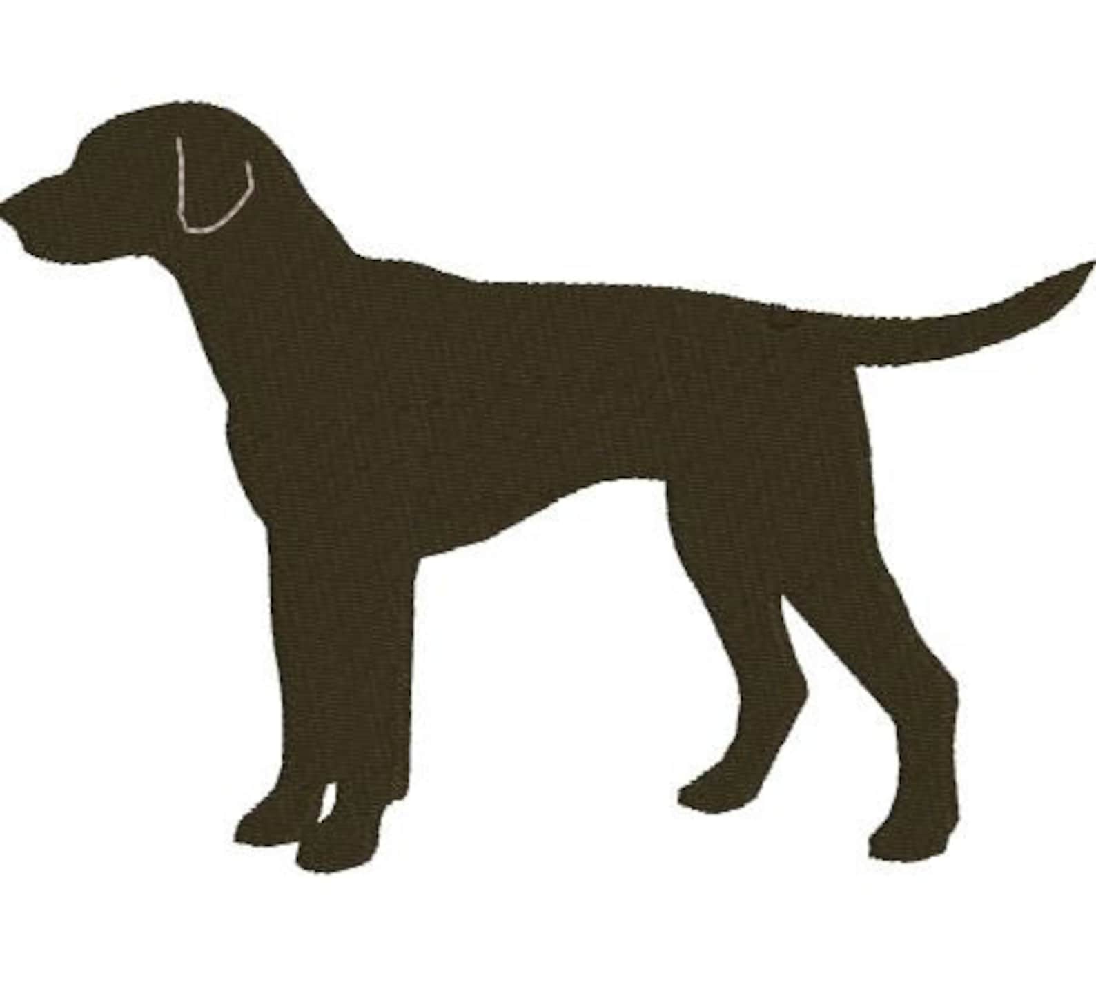 Embroidery Applique Labrador Dog Profile Design File Filled - Etsy