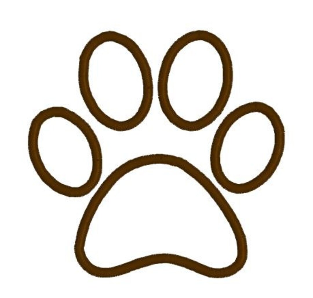 Applique Embroidery Design Pattern Applique Dog Paw Print Outline File ...