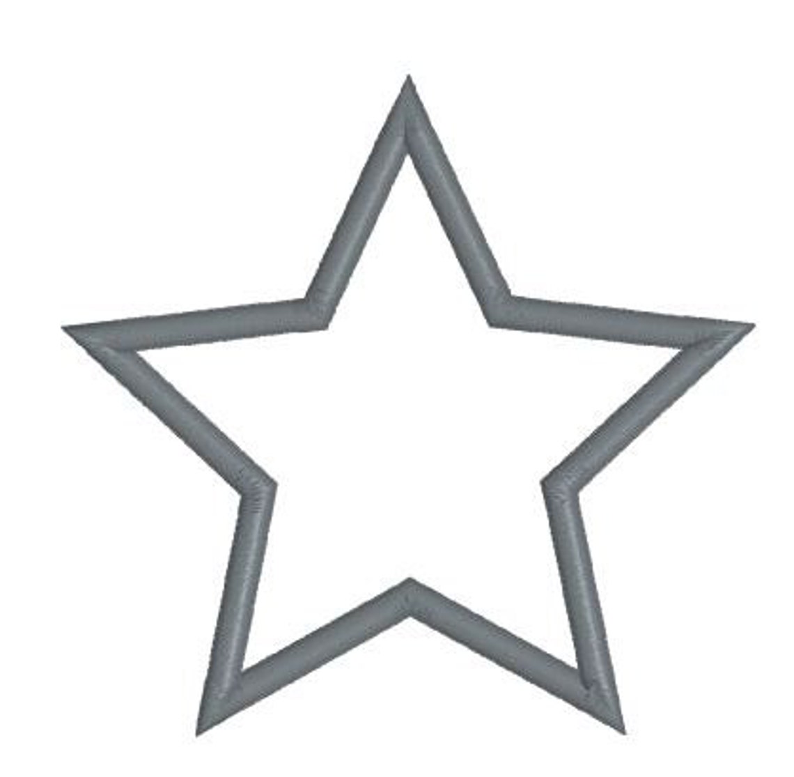 Applique Embroidery Star Design Pattern Outline two Satin - Etsy
