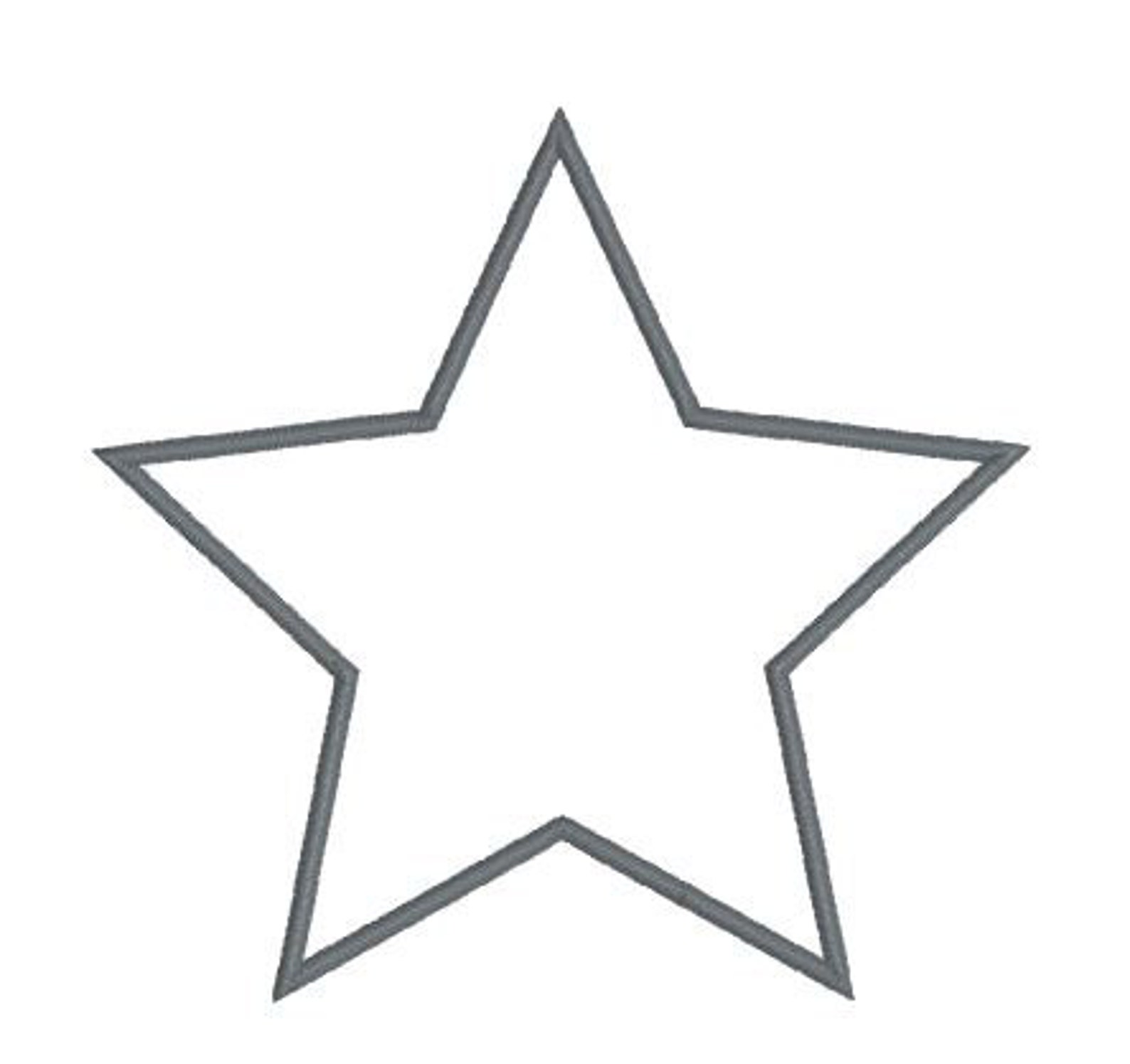 Applique Embroidery Star Design Pattern Outline (two Satin Stitch ...