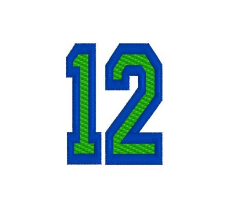 Embroidery Design Pattern for 12th Man Football Fan - Etsy