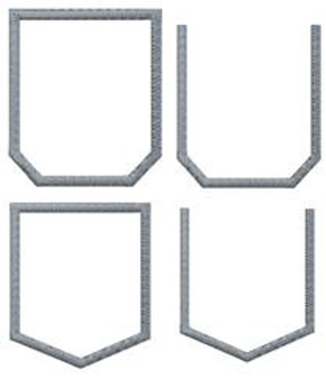 Applique Pocket Machine Embrdoiery 3 Sizes OPEN and CLOSED Top for ...