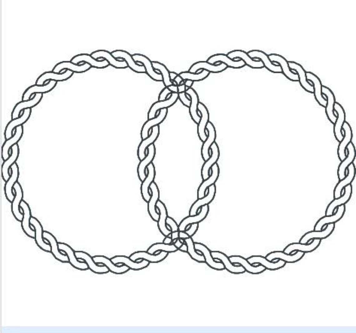 Embroidery Design Pattern File - Wedding Double Ring, Single Ring ...