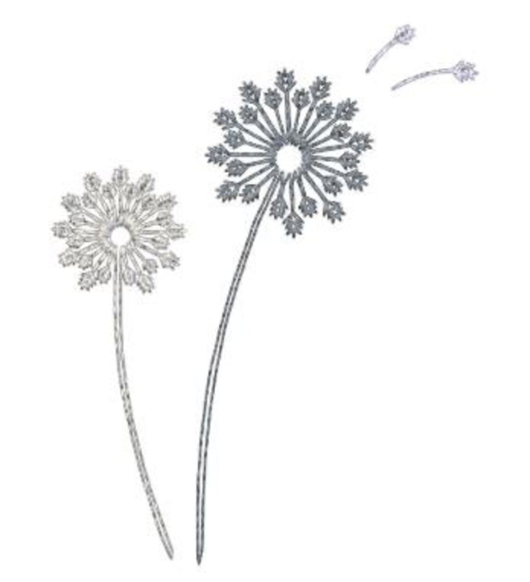 Machine Embroidery Design Instant Download - Dandelion Flower for Tote ...