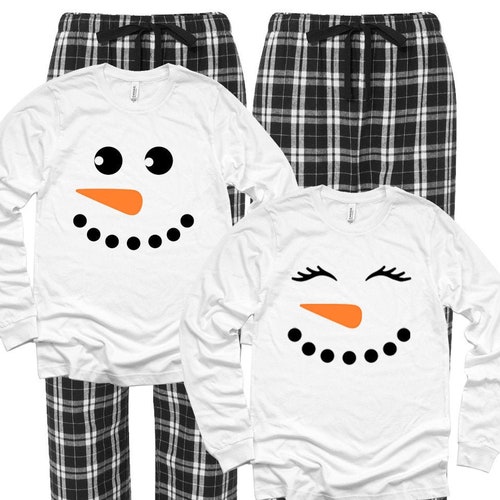 Snowman Pajamas Snowmen Face Pajamas Matching Family - Etsy
