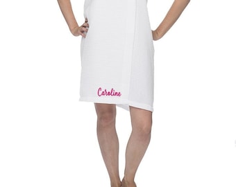 Monogrammed Terry Velour Spa Wrap, Personalized Towel Wrap, Custom ...