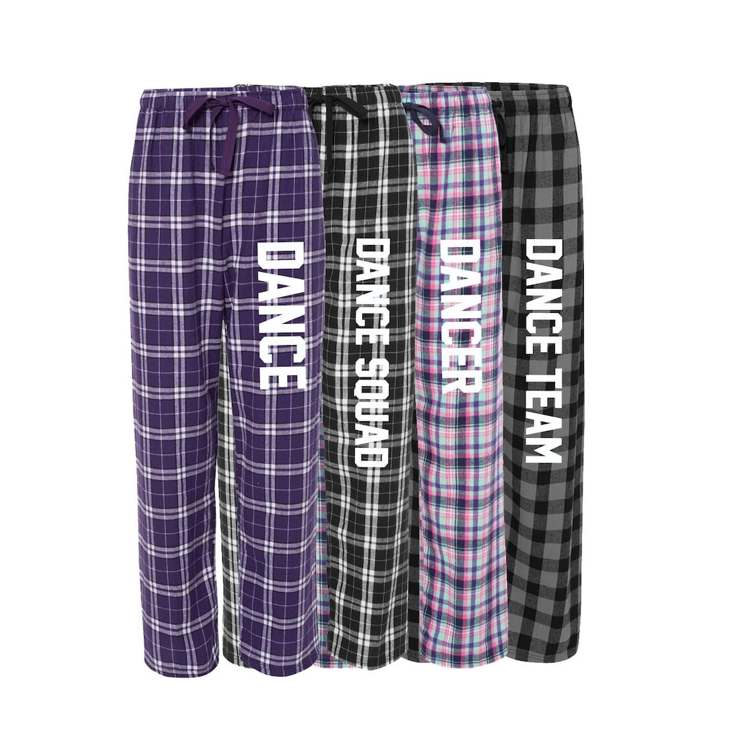 Dancer Flannel Pants, Dance Team School Spirit Flannel Pajama Pants ...