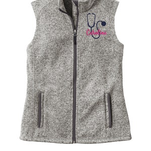 Nurse Fleece Vest, Personalized Gifts for Nurses, Custom Nursing ...