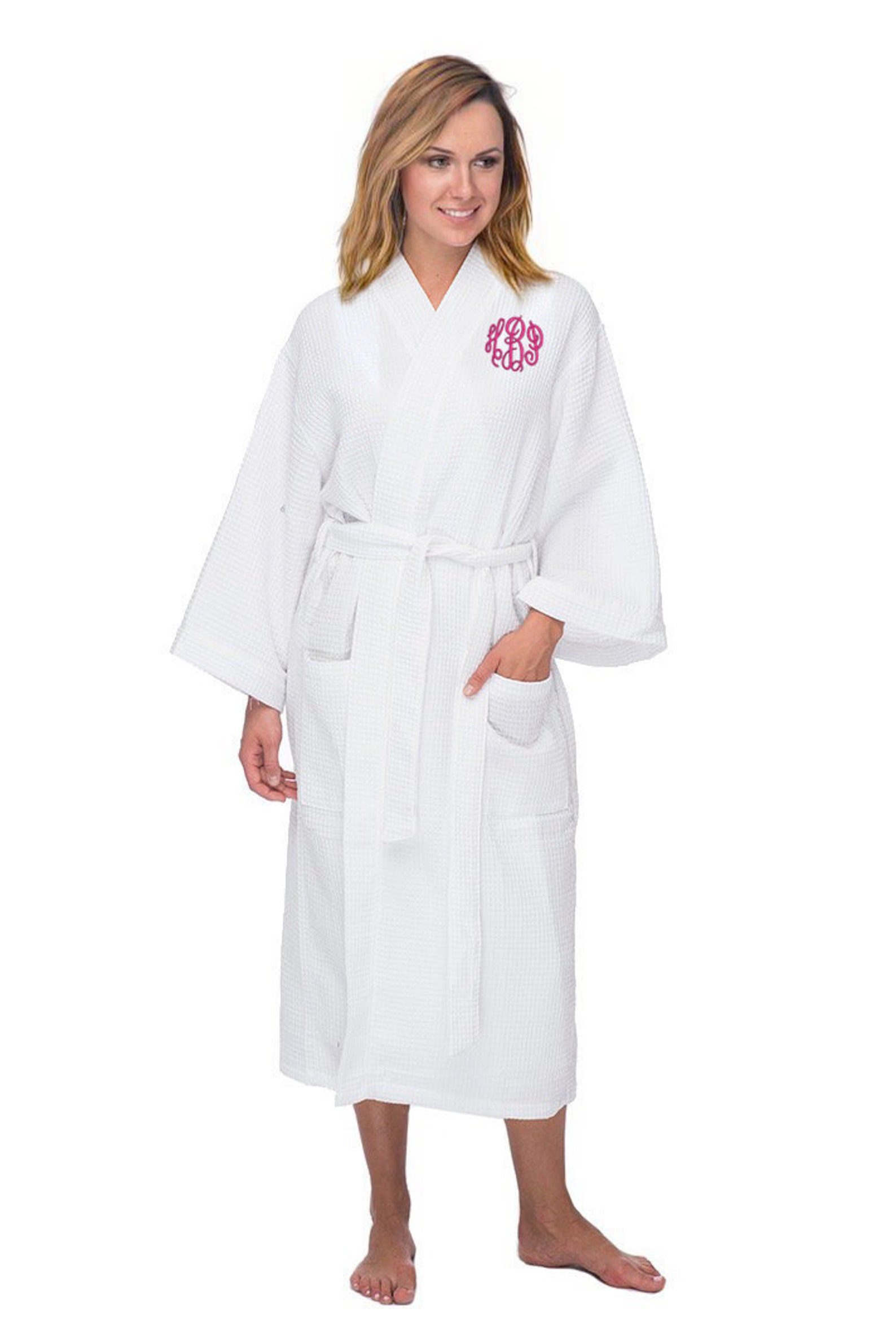 Mom Gift Set, Monogram Waffle Weave Robe, Personalized Spa Wrap ...