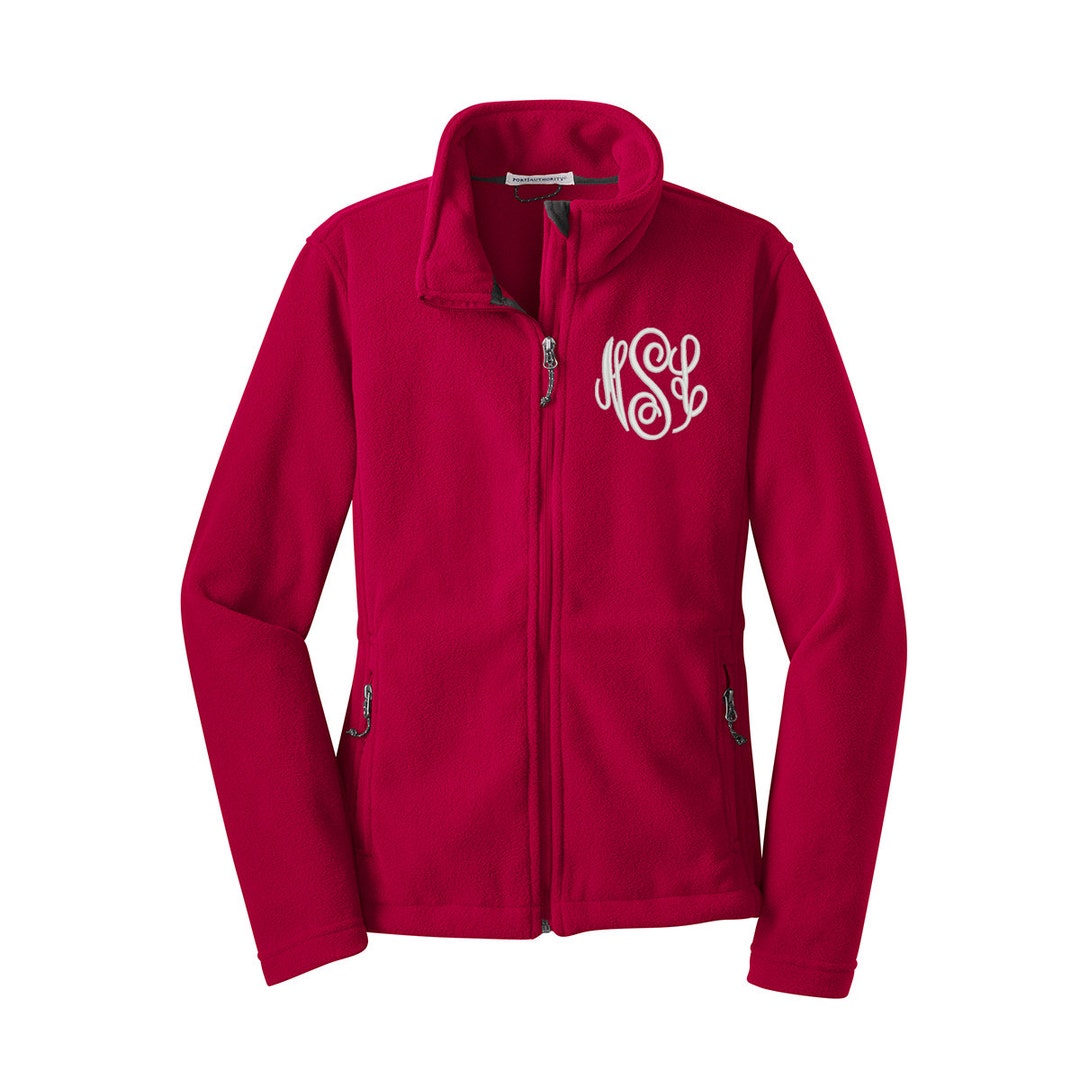 Monogrammed Fleece Jacket Personalized Fleece Cadet Fleece - Etsy