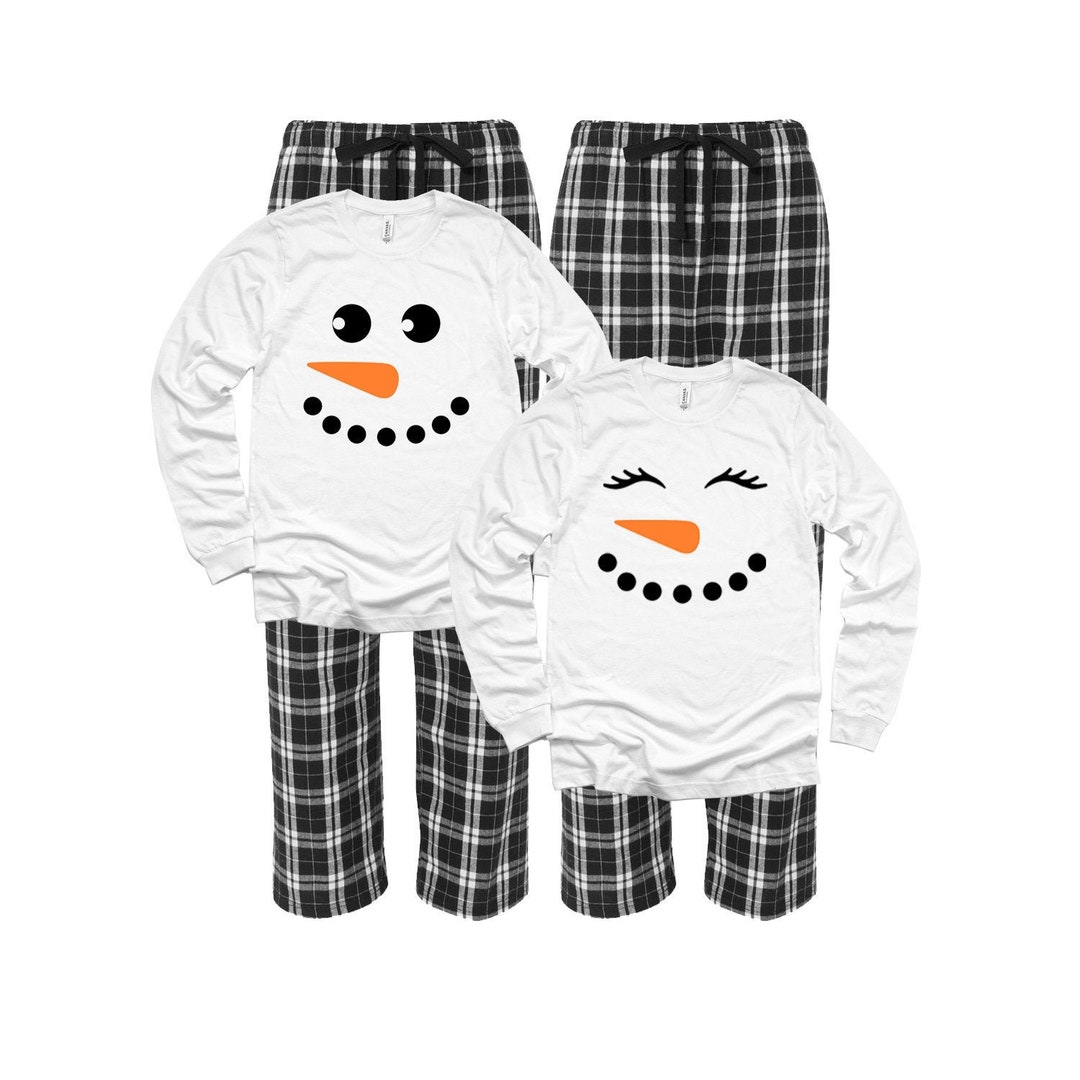 Snowman Pajamas, Snowmen Face Pajamas, Matching Family Pajamas ...