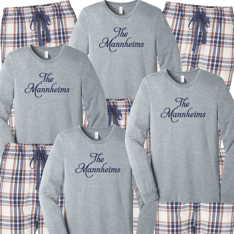 Personalized Holiday Pajamas Custom Family Name Pjs Matching - Etsy