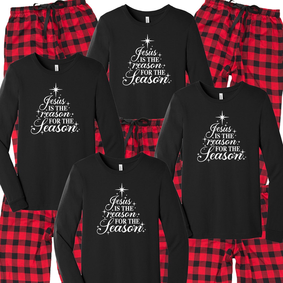 Jesus is the Reason for the Season Christmas Family Pajamas, Jesus ...