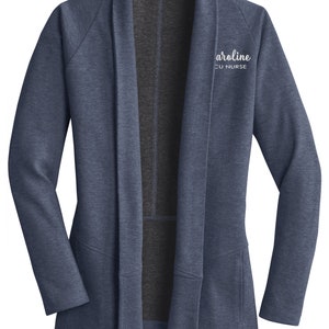 Monogram Open Cardigan for Nurses, Custom Nurse Cardigan, Perfect for ...