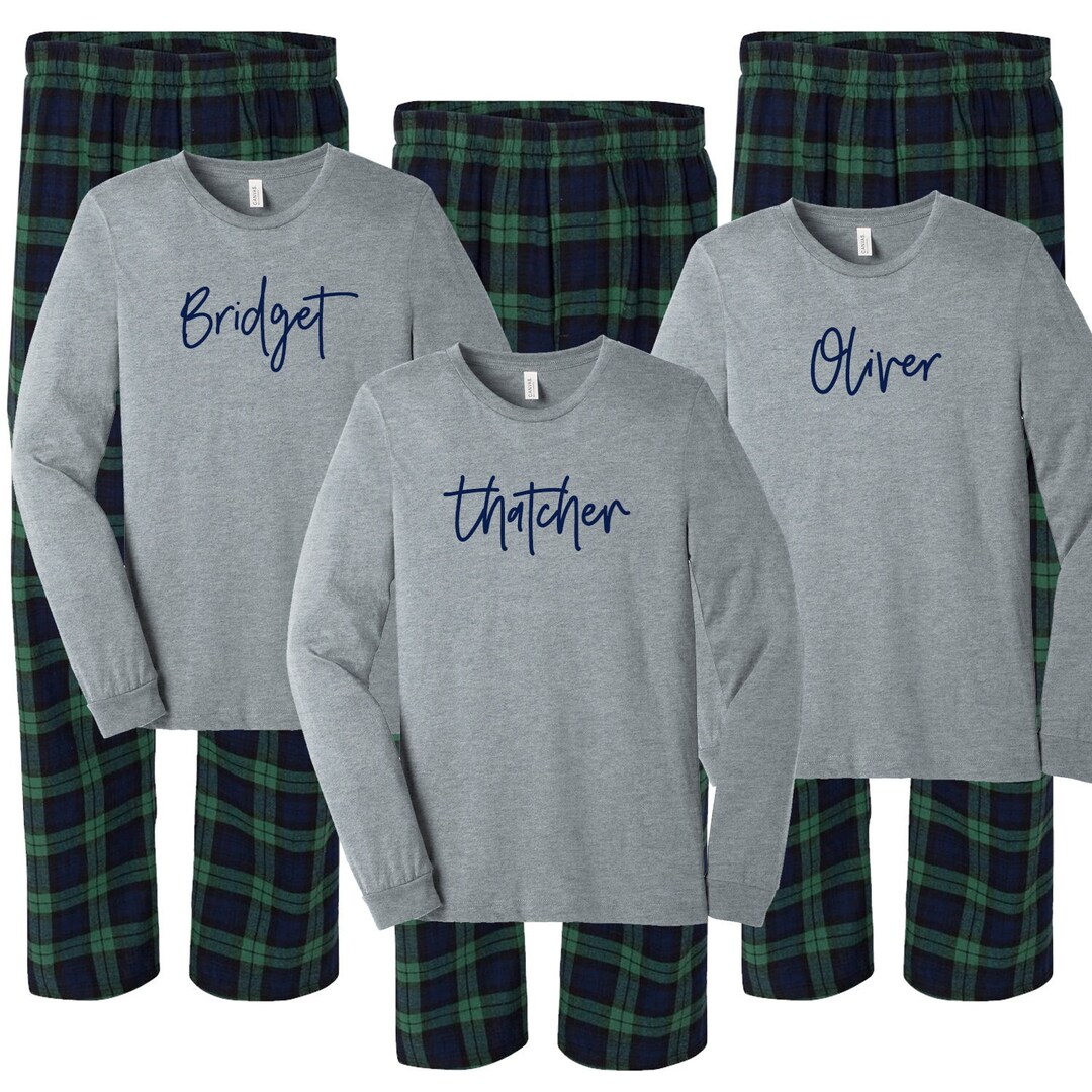 Personalized Pajamas, Matching Family Christmas Pajamas, Xmas Dog Tees ...