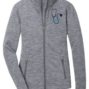 Nurse Jacket, Modern Looking Personalized Fleece Nurse Jacket ...