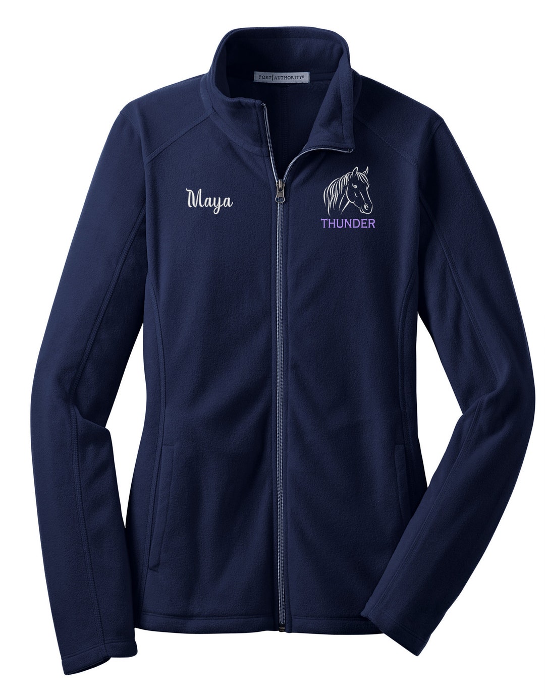 Custom Equestrian Fleece Jacket, Equestrian Apparel, Personalized ...