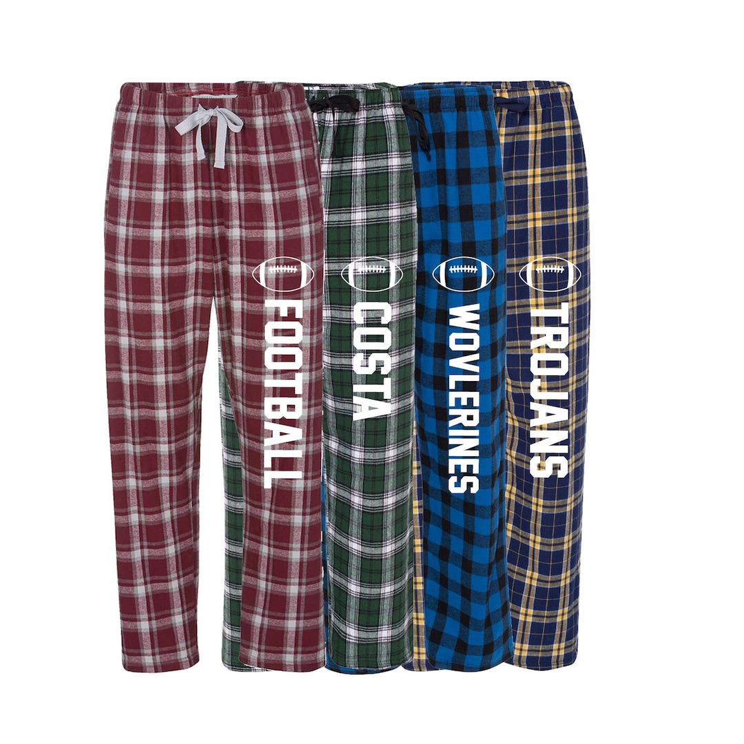 Football Flannel Pants, Gridiron Team Spirit Flannel Pajamas ...