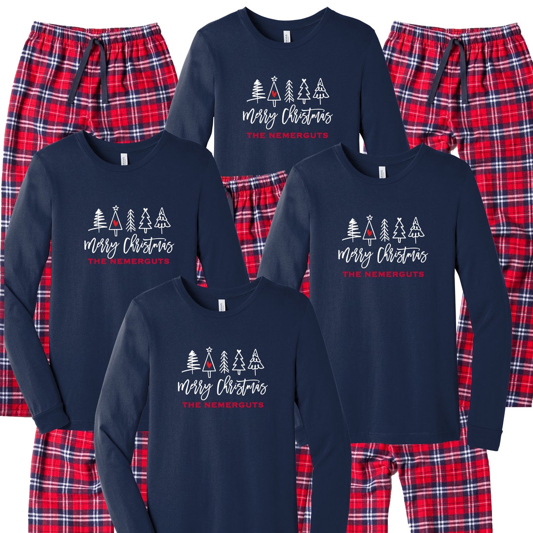 Christmas Tree Pajamas, Personalized Family Pjs, Matching Family ...