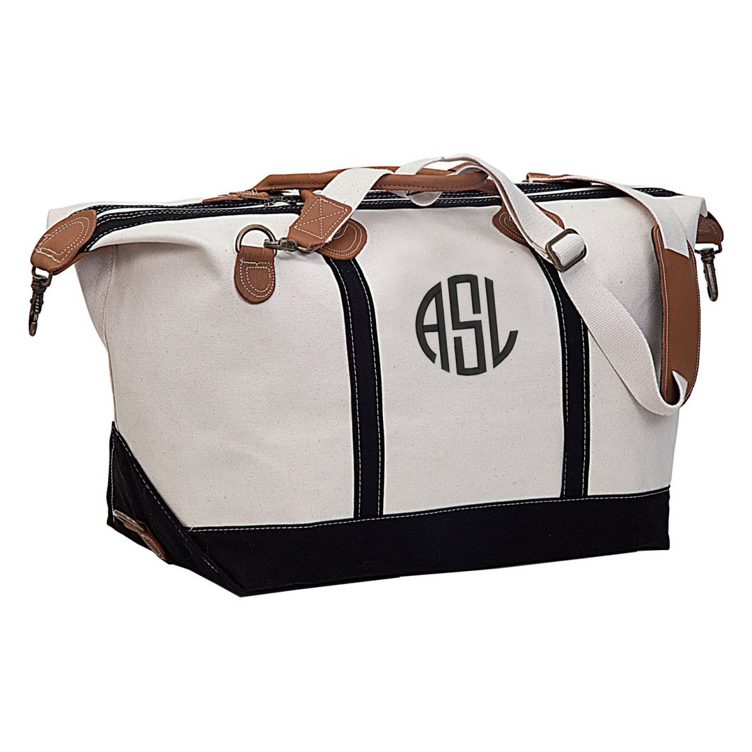 Weekender Tote Bag, Monogrammed Weekender Tote Bag, Personalized ...