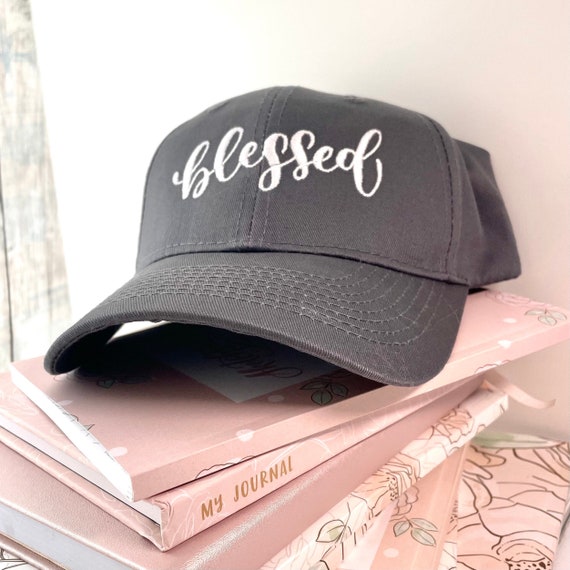 Hand-lettered Blessed Embroidered Hat Cap Christian Hat - Etsy