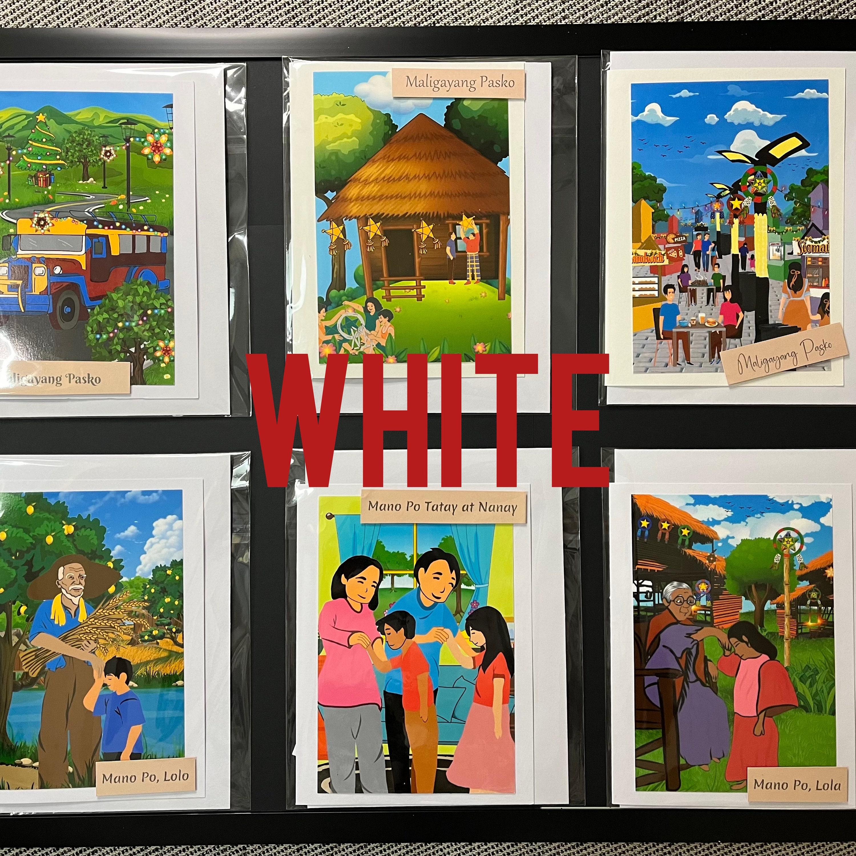 Maligayang Pasko Bahay Kubo Greeting Paskong Pinoy Card Blank Card ...