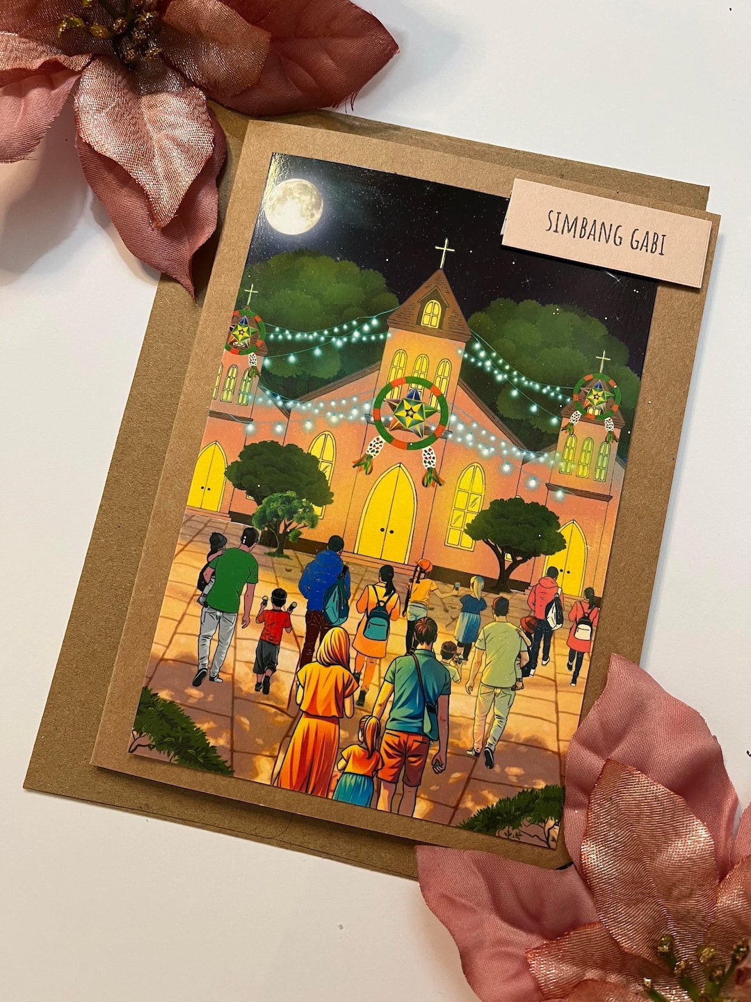 Simbang Gabi Maligayang Pasko Paskong Pinoy Pamasko Greeting Card Blank ...