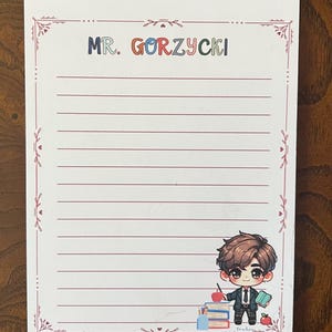 Personalized Teacher's Notepad – Reusable Daily Pad, 50 Page Notepad ...