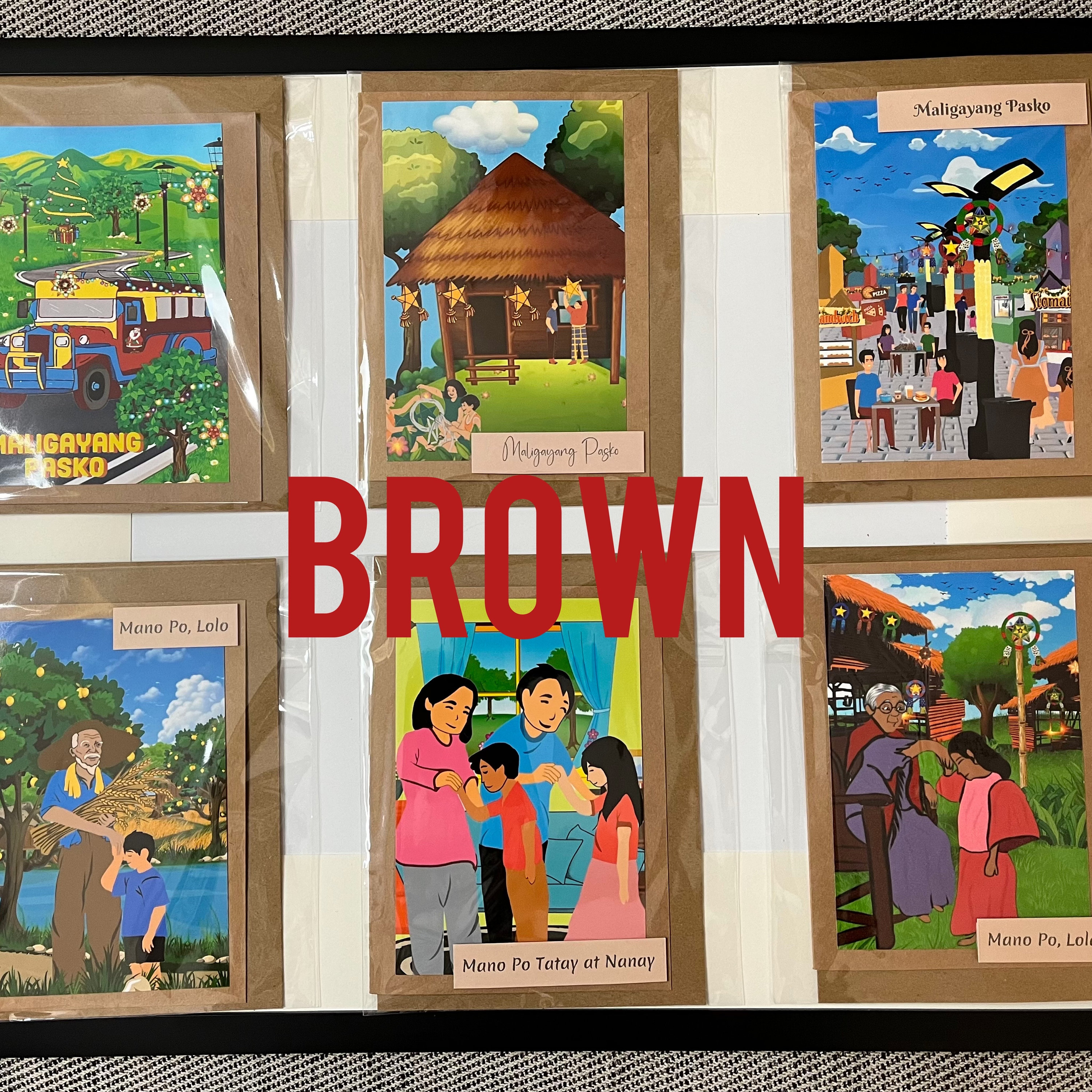 Maligayang Pasko Bahay Kubo Greeting Paskong Pinoy Card Blank Card ...