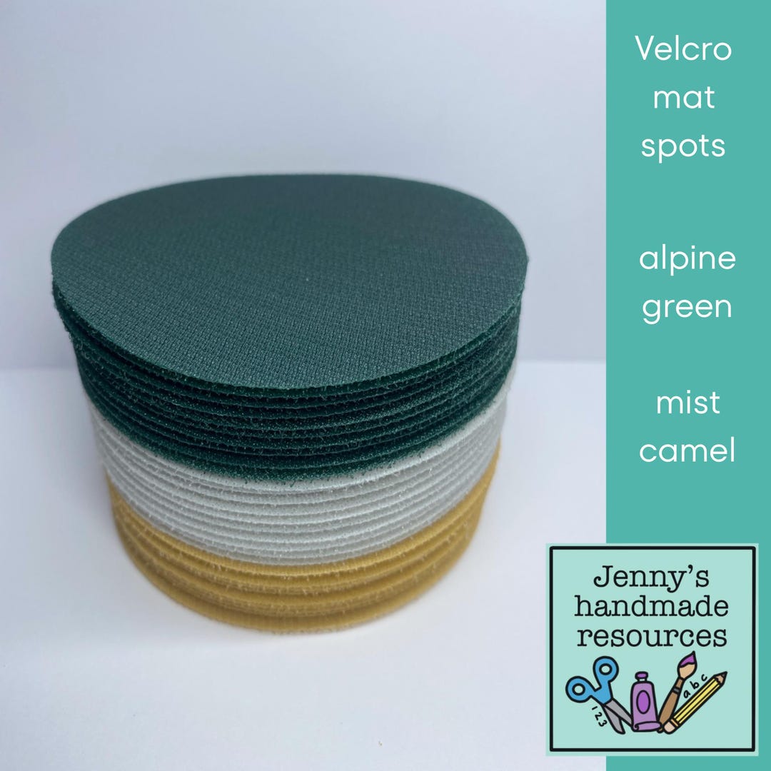 Velcro Mat Spots - Alpine Green, Mist, Camel - Set of 30 - Carpet Place ...