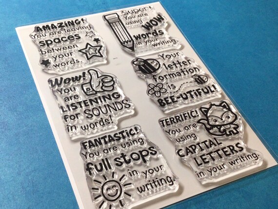 Writing feedback clear stamps teacher stamps writing goal | Etsy