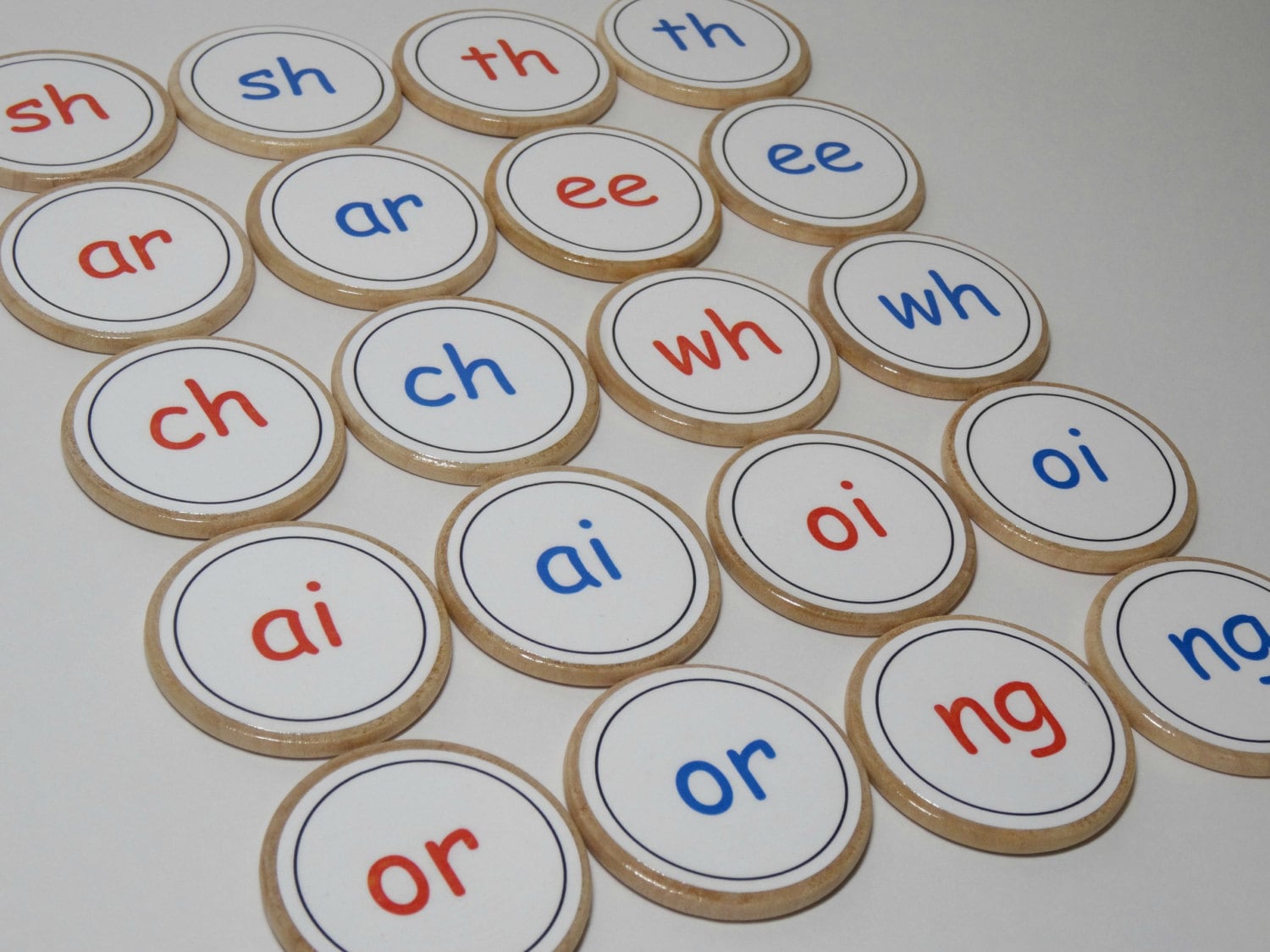 Custom phonics wooden memory match game digraph sounds | Etsy