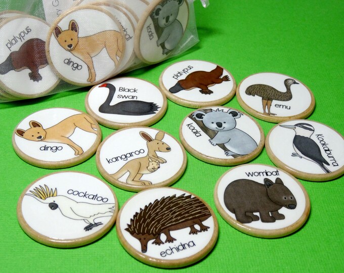 Australian Animals Wooden Memory Game, Memory Match Game, Wooden Toy ...