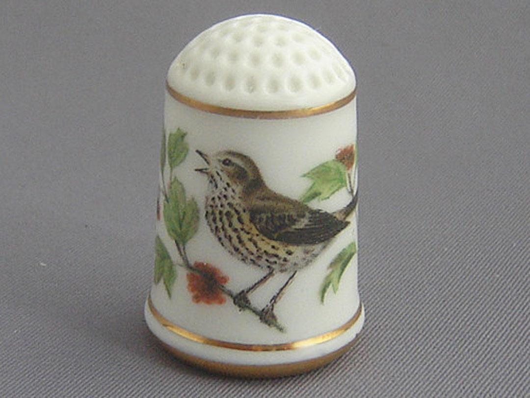 Franklin Thimble Song Thrush garden Bird Series - Etsy