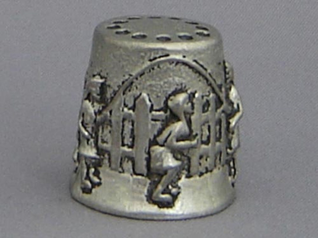 Pewter Thimble Nostalgic Street Scene - Etsy