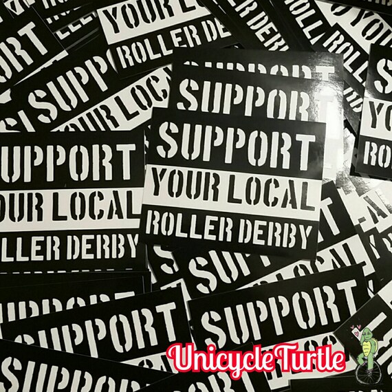 Stickers I Support Junior Roller Derby sticker Paper & Party Supplies ...