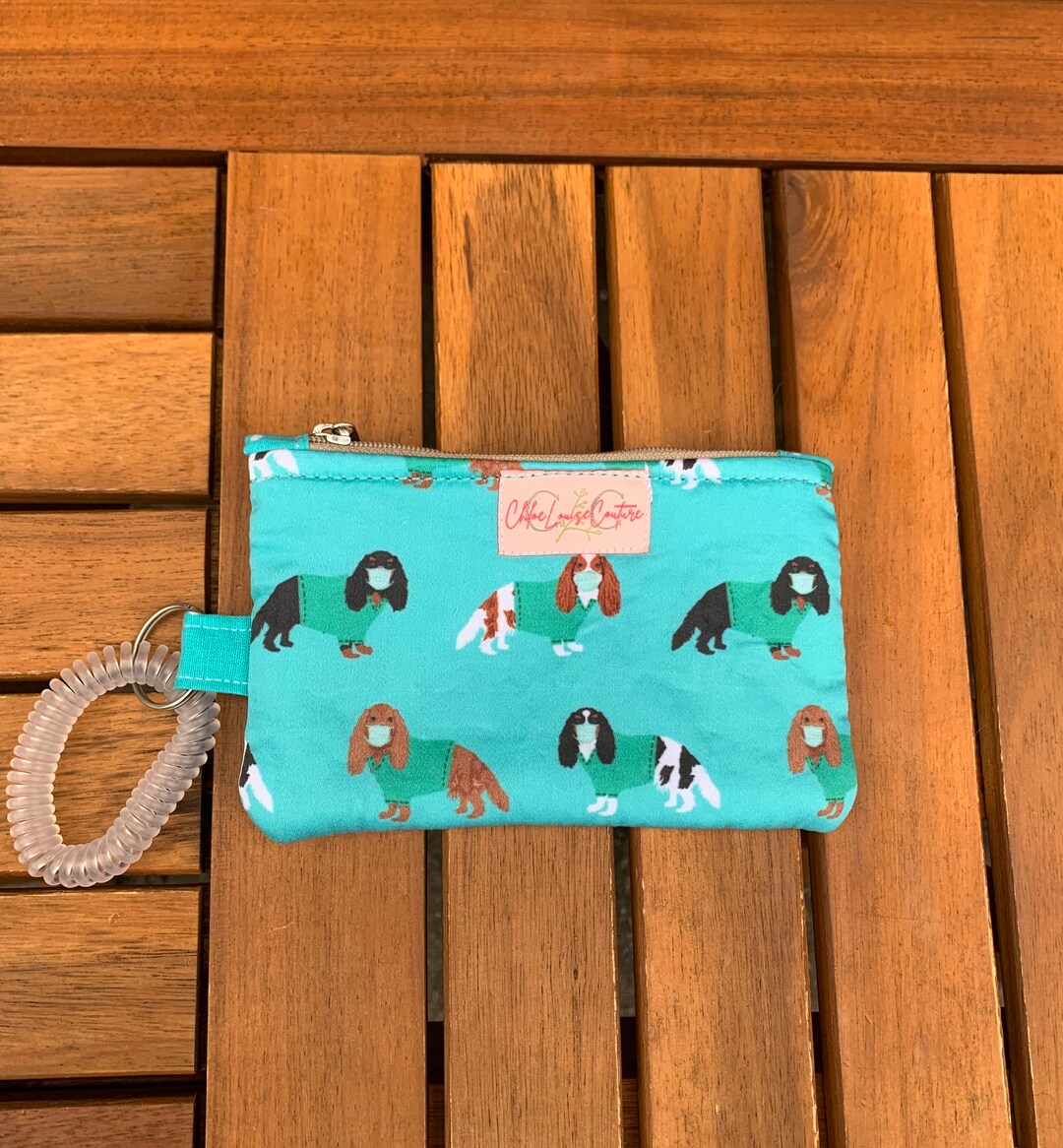 Mini Zippered Pouch Poop Bag Carrier Coin Purse Cavalier in Scrubs ...