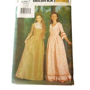 Victorian Dress Pattern and Scarf Pattern Women's Size 12 14 16 UNCUT ...