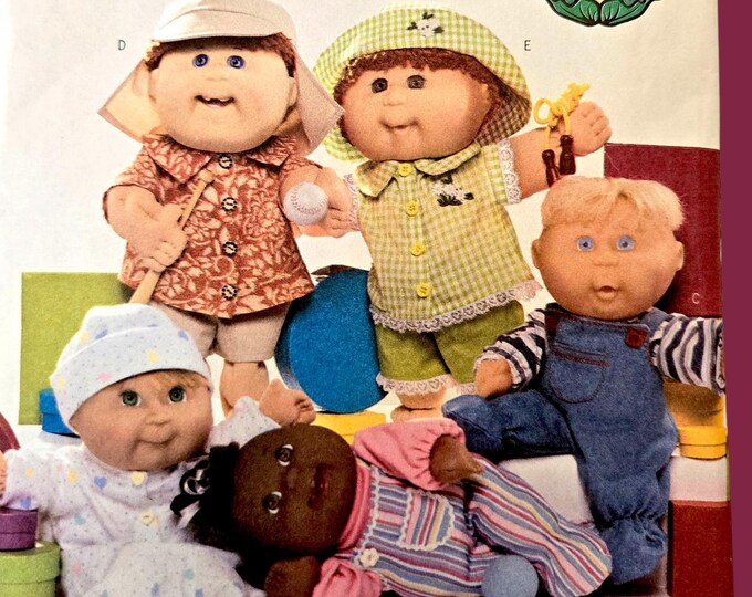 Cabbage Patch Kids Baby Doll Clothes Butterick 3932 Uncut Sewing ...