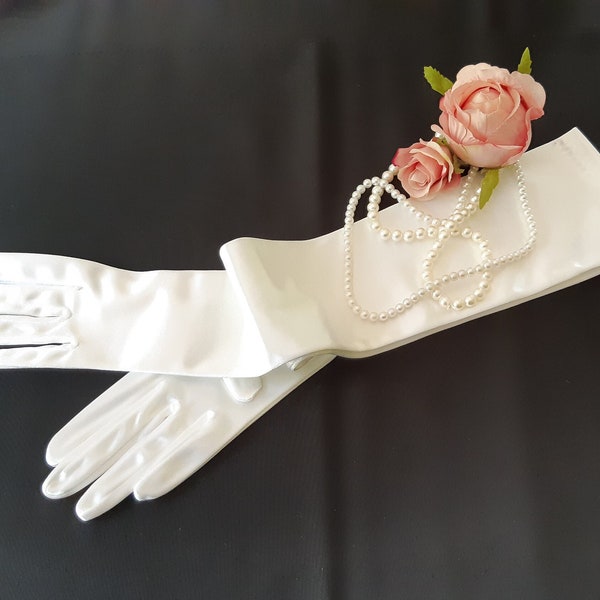 White Womens Formal Tea Gloves - Etsy