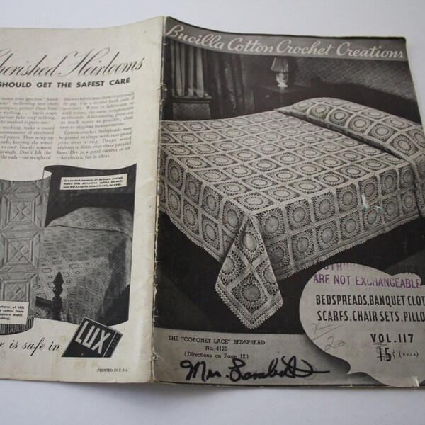 Antique Crochet Bedspreads - Etsy