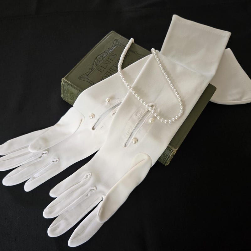 White Opera Gloves - Etsy