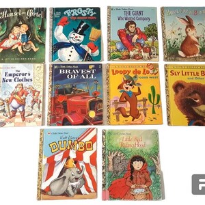 VERY Vintage Little Golden Books for Toddlers Children SET of 10 Books ...