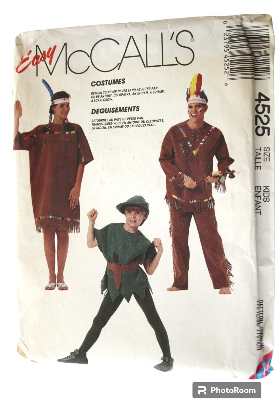 Costume Patterns Native American Indian Squaw Plus Elf Peter Pan ...