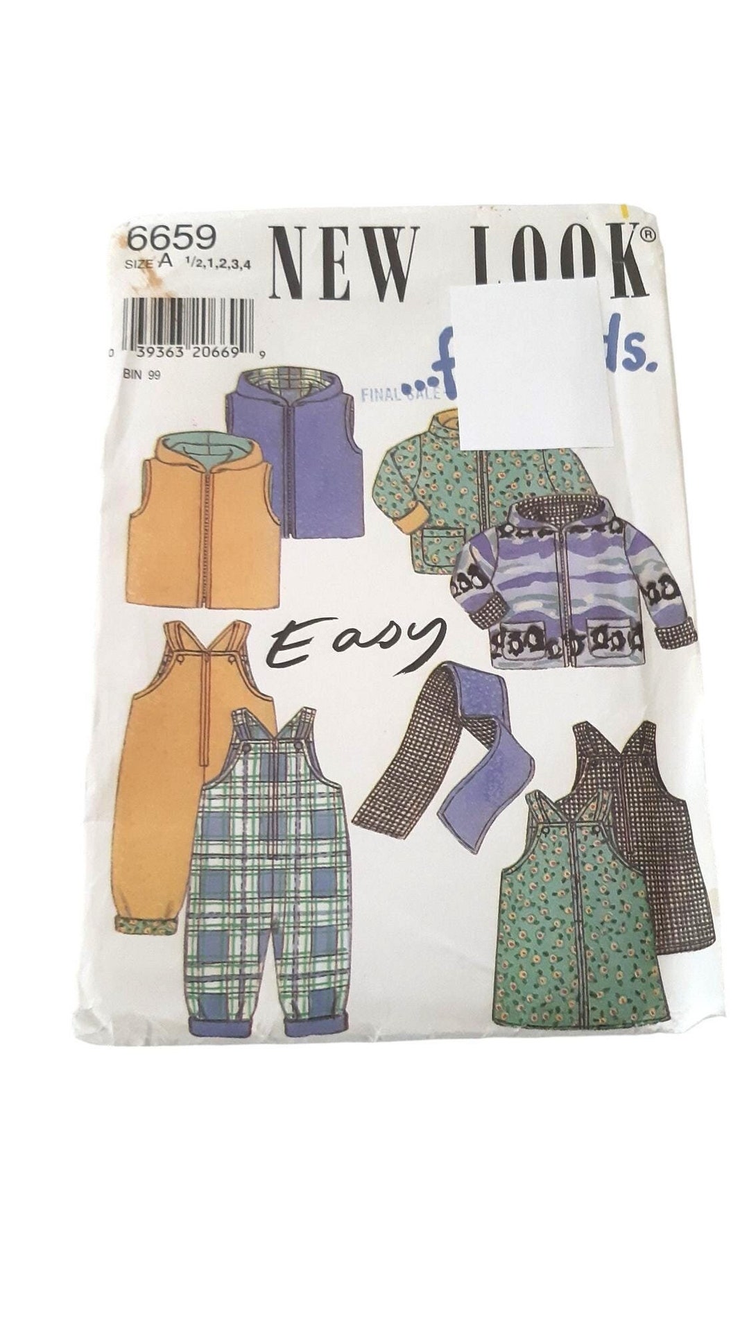 Childs Winter Wear EASY Patterns Overalls Jacket Vest Shawl Dress ...