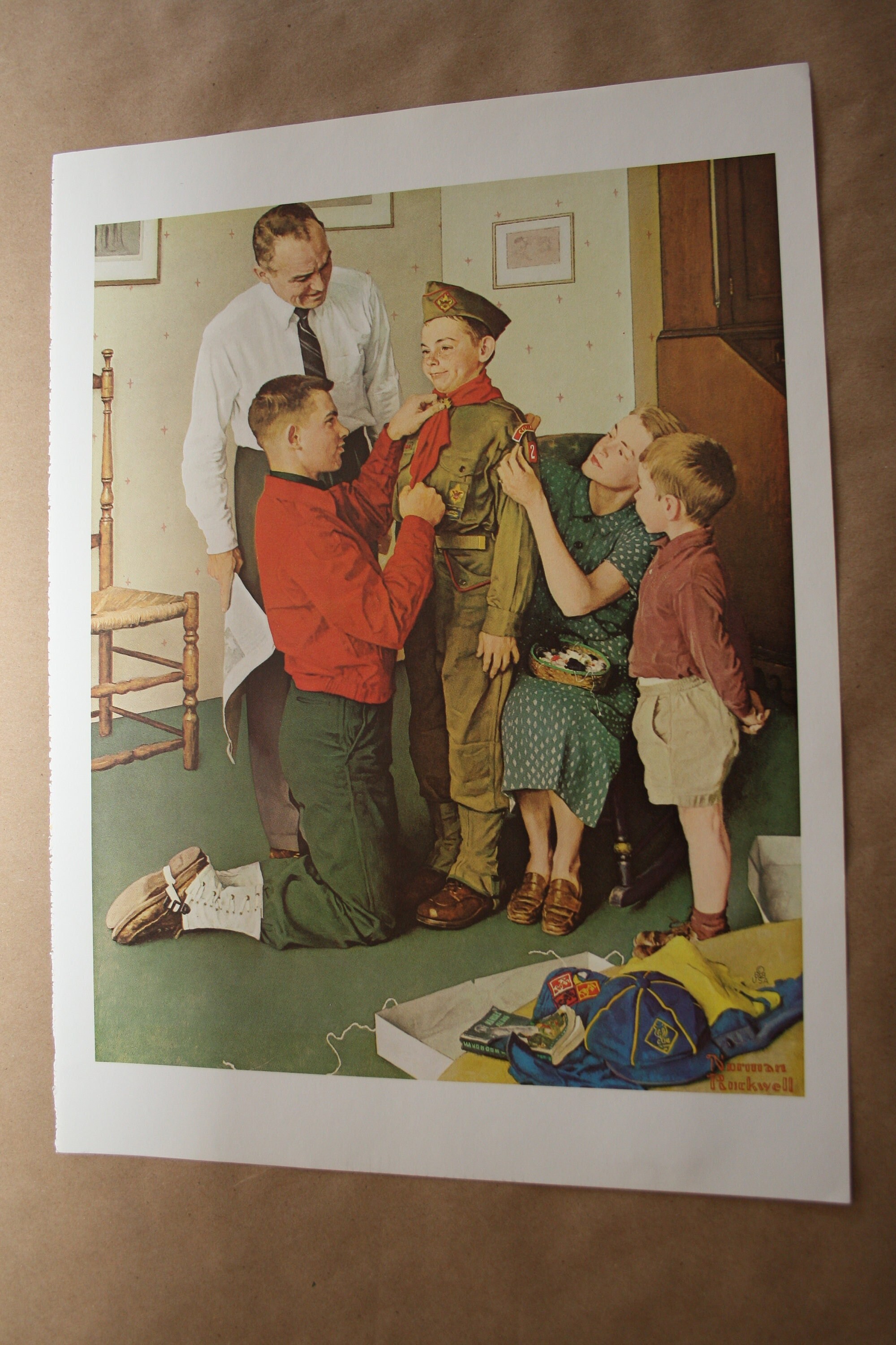 Norman Rockwell On Baby Bib