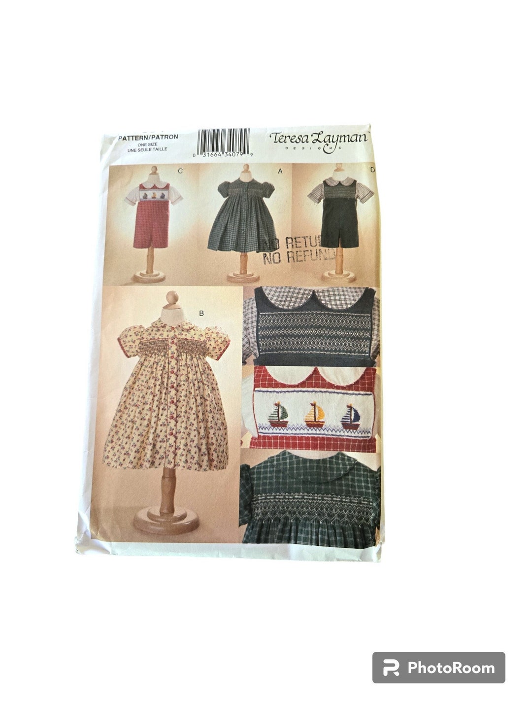 Vogue 7504 Children's Smocking Pattern Size 1 2 3 4 UNCUT Pattern by ...